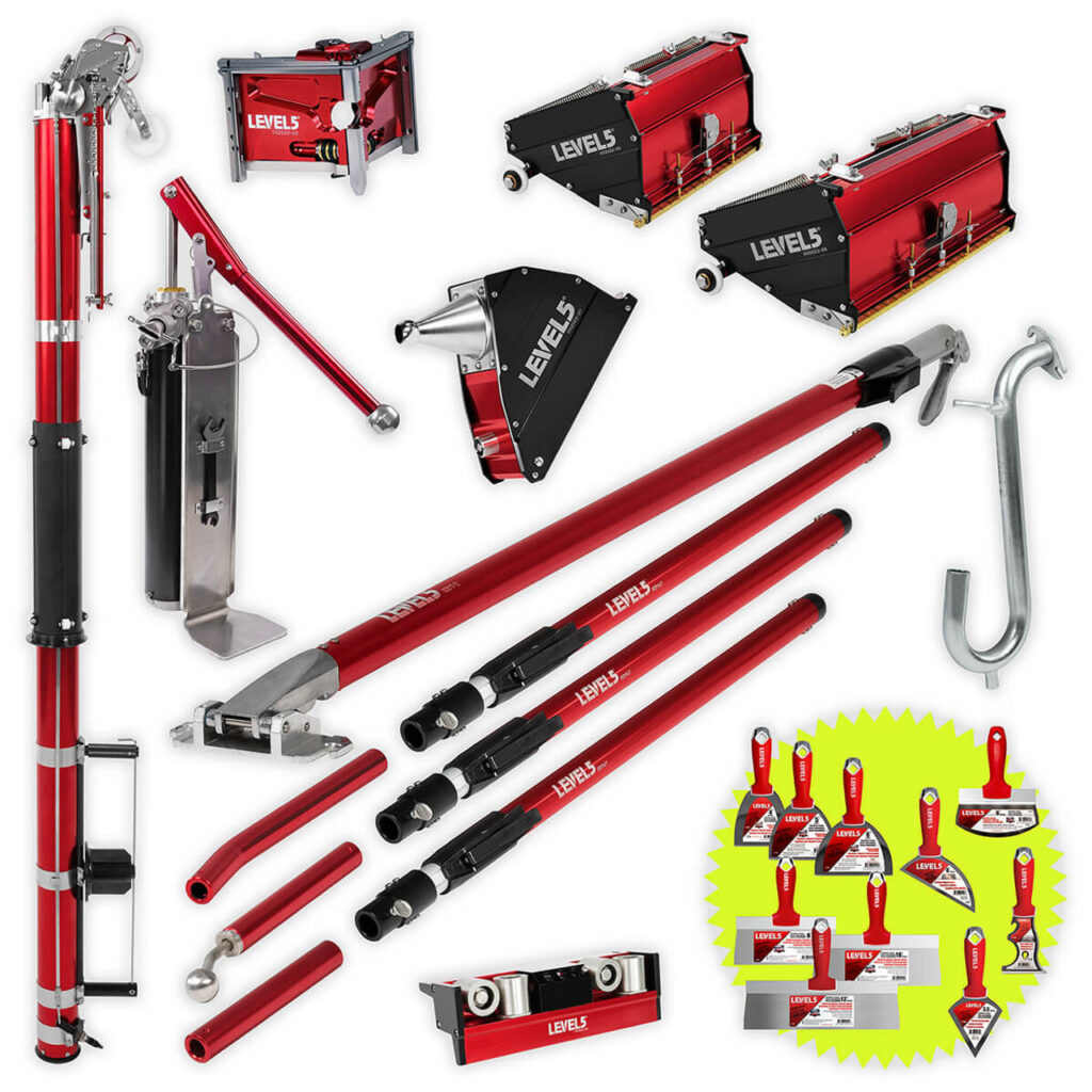 Full Drywall Taping and Finishing Set w/ MEGA Flat Boxes & Extension ...